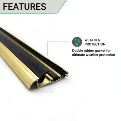 AFIT Gold Door Threshold Seal - 44mm Inward Opening - 914mm