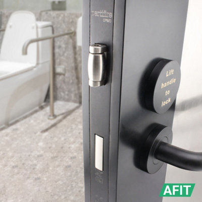 AFIT Lift to Lock Handle Set - Disabled Toilet Lock Set with DIN Lock ...