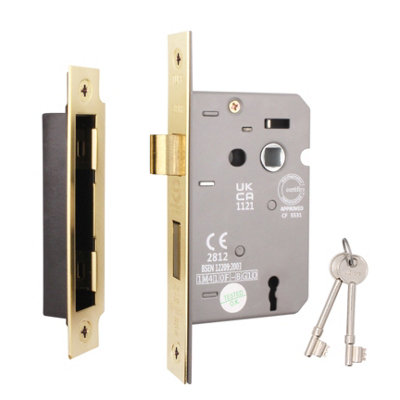 AFIT Polished Brass Sashlock - Fire Rated & CE Approved Mortice Door ...