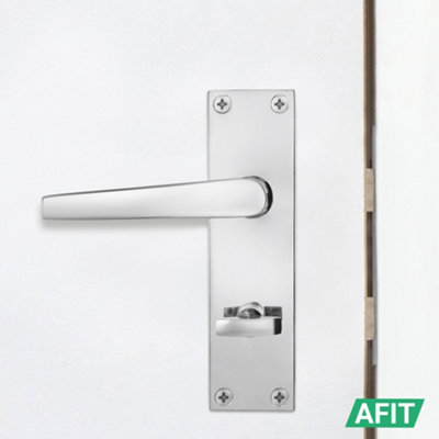AFIT Polished Chrome Bathroom Door Handle Set - Internal Door Handles ...