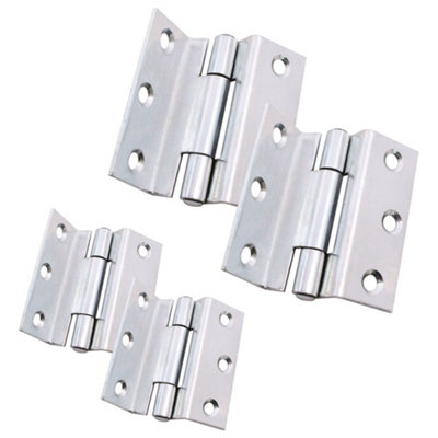 AFIT Rebated Cranked Stormproof Hinges 2.5" Steel - 63mm - Square ...