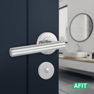AFIT Round Bathroom Thumbturn & Release Set - Polished Chrome Universal ...
