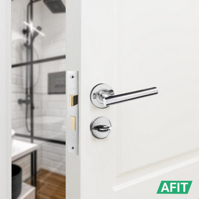 AFIT Round Bathroom Thumbturn & Release Set - Polished Chrome Universal ...