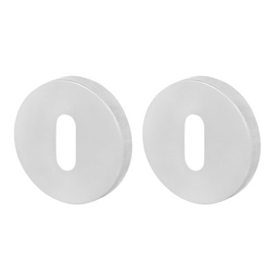 AFIT Round Keyhole Cover Escutcheon Set - Pack of 2, Polished Chrome ...
