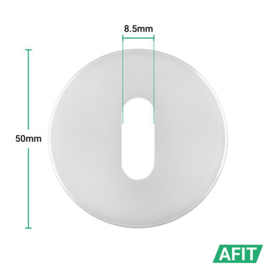 AFIT Round Keyhole Cover Escutcheon Set - Pack of 2, Polished Chrome ...