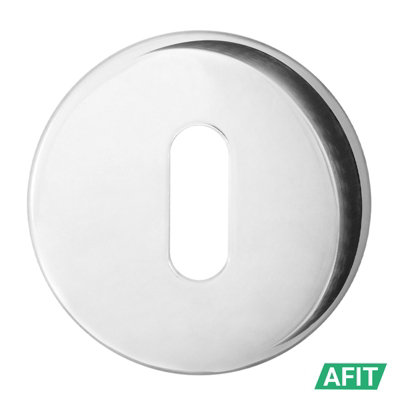 AFIT Round Keyhole Cover Escutcheon Set - Pack of 2, Polished Chrome ...