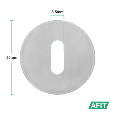AFIT Round Keyhole Cover Escutcheon Set - Pack of 2, Satin Nickel ...