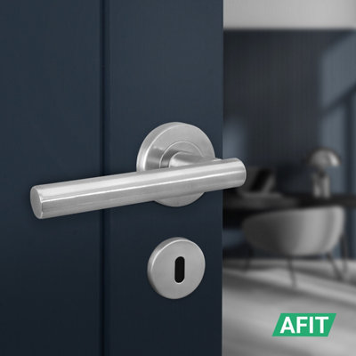 AFIT Round Keyhole Cover Escutcheon Set - Pack of 2, Satin Nickel ...