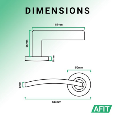 AFIT Satin Fire Door Handle Euro Lock and Cylinder Set, Satin Chrome ...
