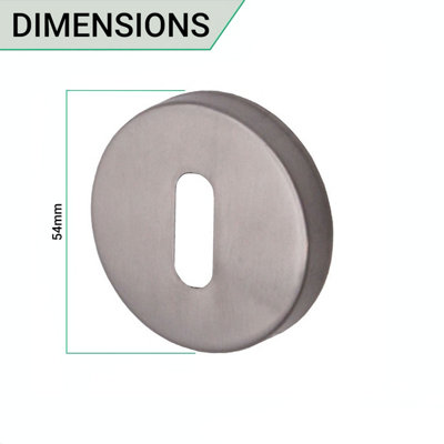 AFIT Satin Nickel Round Keyhole Escutcheon 52mm - Pair