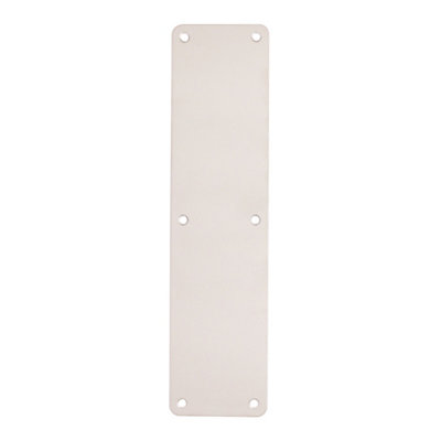 AFIT Satin Stainless Steel Door Finger Plate 300 x 75mm | DIY at B&Q