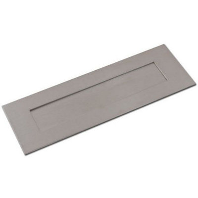 AFIT Satin Stainless Steel Letter Plate Box Plate 330 x 110mm | DIY at B&Q