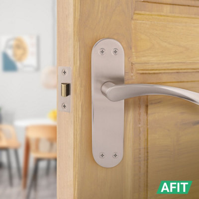 AFIT Satin Tubular Door Latch for Internal Doors - 64mm Case 44mm ...