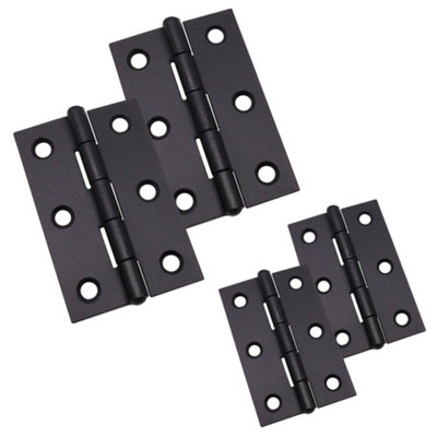 AFIT Steel Black 1838 Butt Hinges - Fixed Pin Pattern - 76 x 51 x 1.5mm ...