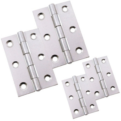 AFIT Steel Polished Chrome 1838 Butt Hinges - Fixed Pin Pattern - 76 x ...