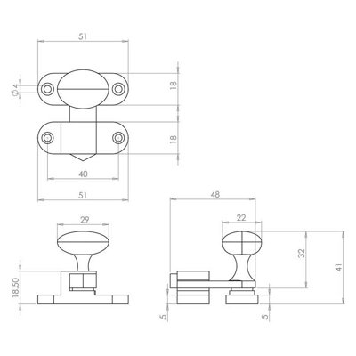 AFIT THROW OVER CUPBOARD CATCH - 74MM POLISHED CHROME DOOR, CABINET ...