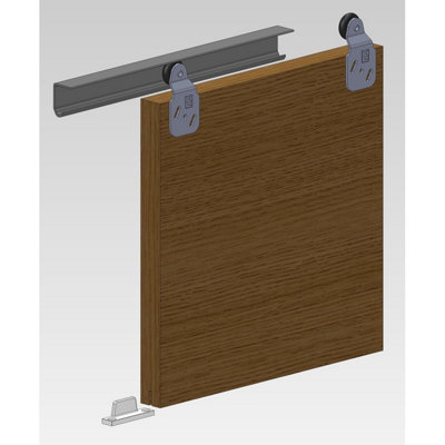 AFIT TOP HUNG SINGLE WARDROBE SLIDING DOOR SYSTEM TO SUIT 600MM OPENING