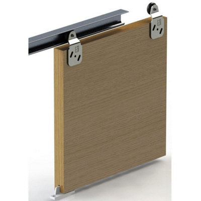 AFIT Top Hung Single Wardrobe Sliding Door System To Suit 900mm Opening ...