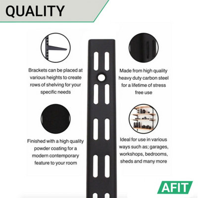 AFIT Twin Slot Adjustable Shelving Shelf Kit 6x270mm Brackets 2x1m ...