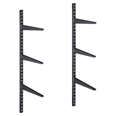 AFIT Twin Slot Shelving Kit 9x270mm Brackets 3x1m Uprights Heavy Duty ...