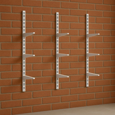 AFIT Twin Slot Shelving Kit 9x270mm Brackets 3x1m Uprights Heavy Duty ...