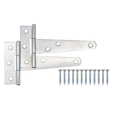 AFIT Zinc Gate Tee Hinges - 150mm / 6 Inch T Hinges for Small Wooden ...