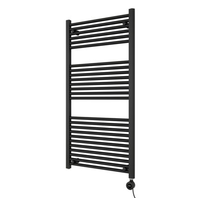 Agadon Grace Electric Towel Radiator - 1200 x 600 mm Black - 600 W ...