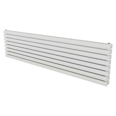 Agadon Horizontal Double Oval Panel Designer Radiator 468x1800 mm White