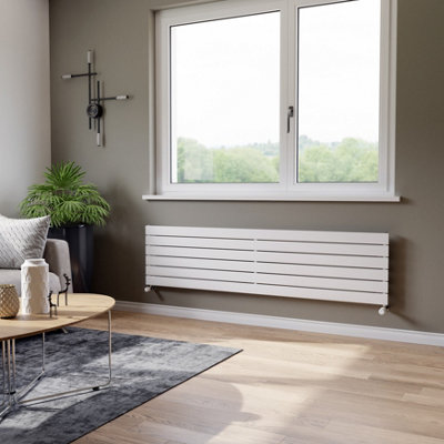 Agadon Horizontal Single Flat Panel Designer Raditaor 445x1800 mm White