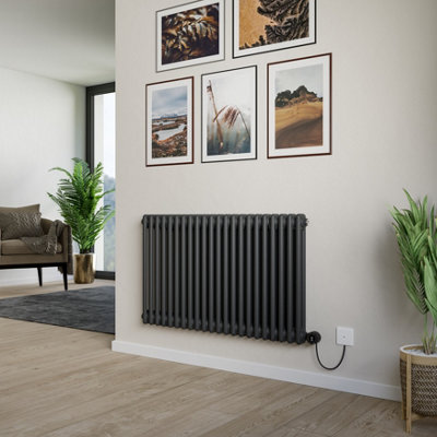 Agadon Kylo Electric 2 Column Radiator 600 x 1010 mm Anthracite - 900W ...