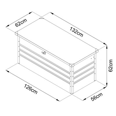 Agadon Metal Cushion Box 400L Anthracite