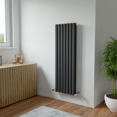Agadon Neo Duplex Designer Radiator 1200 x 410 mm Textured Anthracite ...