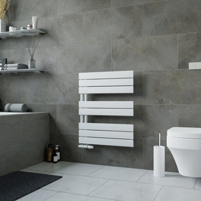 Agadon Panio Up Designer Panel Towel Radiator 745 x 600 mm White - 1526 ...