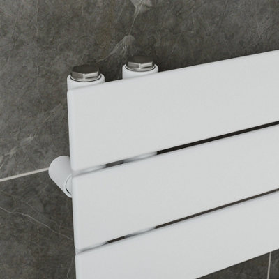 Agadon Panio Up Designer Panel Towel Radiator 745 x 600 mm White - 1526 ...
