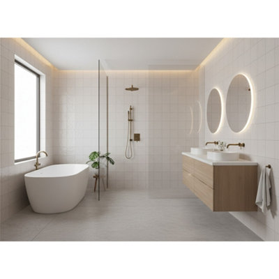 Ageless White Matt Tiles (8 Pack - 1 Box - 1.44m2 Coverage) - Lounge ...