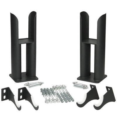 Agnite Traditional Style Radiator Leg Supports Double Bar Oval Panel ...
