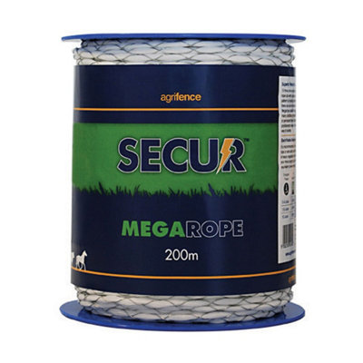 Agrifence Megarope Premium Fence Rope (H4769) White (200m) | DIY at B&Q