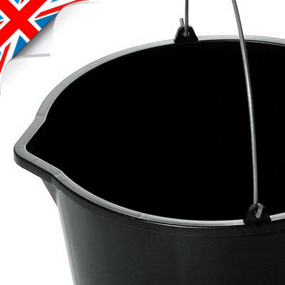 Agritrade AK 20L Black Plastic Builders Bucket with Pouring Spout ...