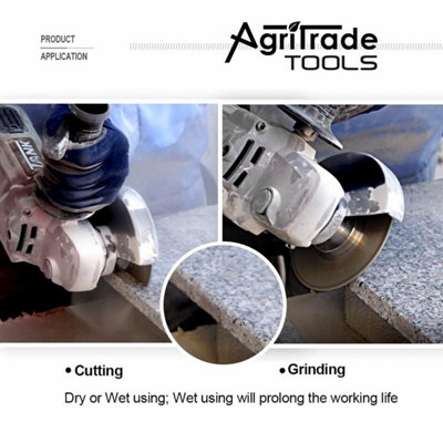 Agritrade AK- Diamond Cutting Disc (100mm/4") Dry and Wet Cutting ...