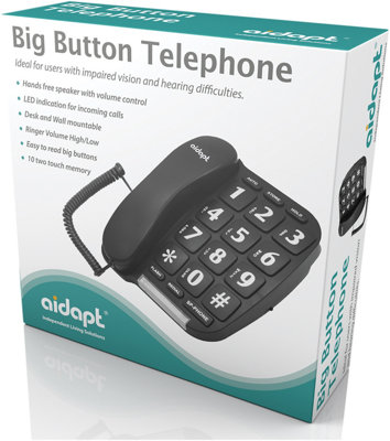 Aidapt Easy Read Big Button Telephone with Flashing LED Light