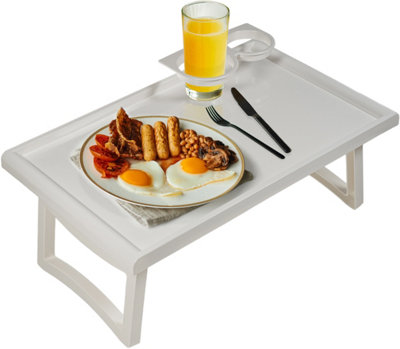 Aidapt Lap Tray Folding Table with Legs and Drinks Holder.Raised Edges ...