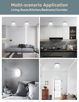 Aigostar 12W LED Ceiling Lights, 1350LM Round LED 6500K Cool White Pack ...