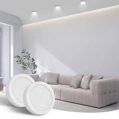 Aigostar 12W LED Ceiling Lights, 1350LM Round LED 6500K Cool White Pack ...