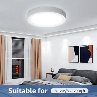 Aigostar 18W LED Ceiling Lights, 2100LM Round LED 6500K Cool White Pack ...