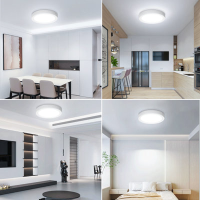 Aigostar 18W LED Ceiling Lights, 2100LM Round LED 6500K Cool White Pack ...