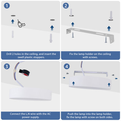 Aigostar 18W LED Ceiling Lights, 2100LM Round LED 6500K Cool White Pack ...