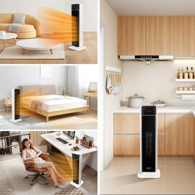 Aigostar 2000W Electric Fan Heater, Thermostat 4 Modes, 24H Timer ...