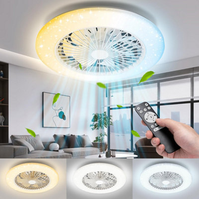 Aigostar 40W Ceiling Fans with Lights 4400LM, Remote CCT 3000K-6500K
