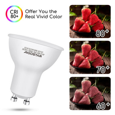 Aigostar 8W GU10 LED Bulbs 6400K Cool White 5PACK BOX