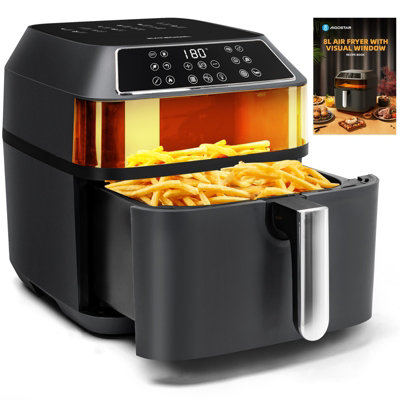 Aigostar Air Fryer With Viewing Window 1700W 8L Black | DIY at B&Q